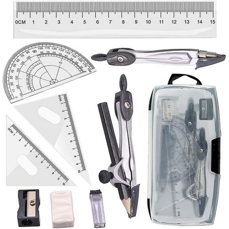 Drawing Set 10 Piece School Math Protractor Set Ruler For Student Math ...