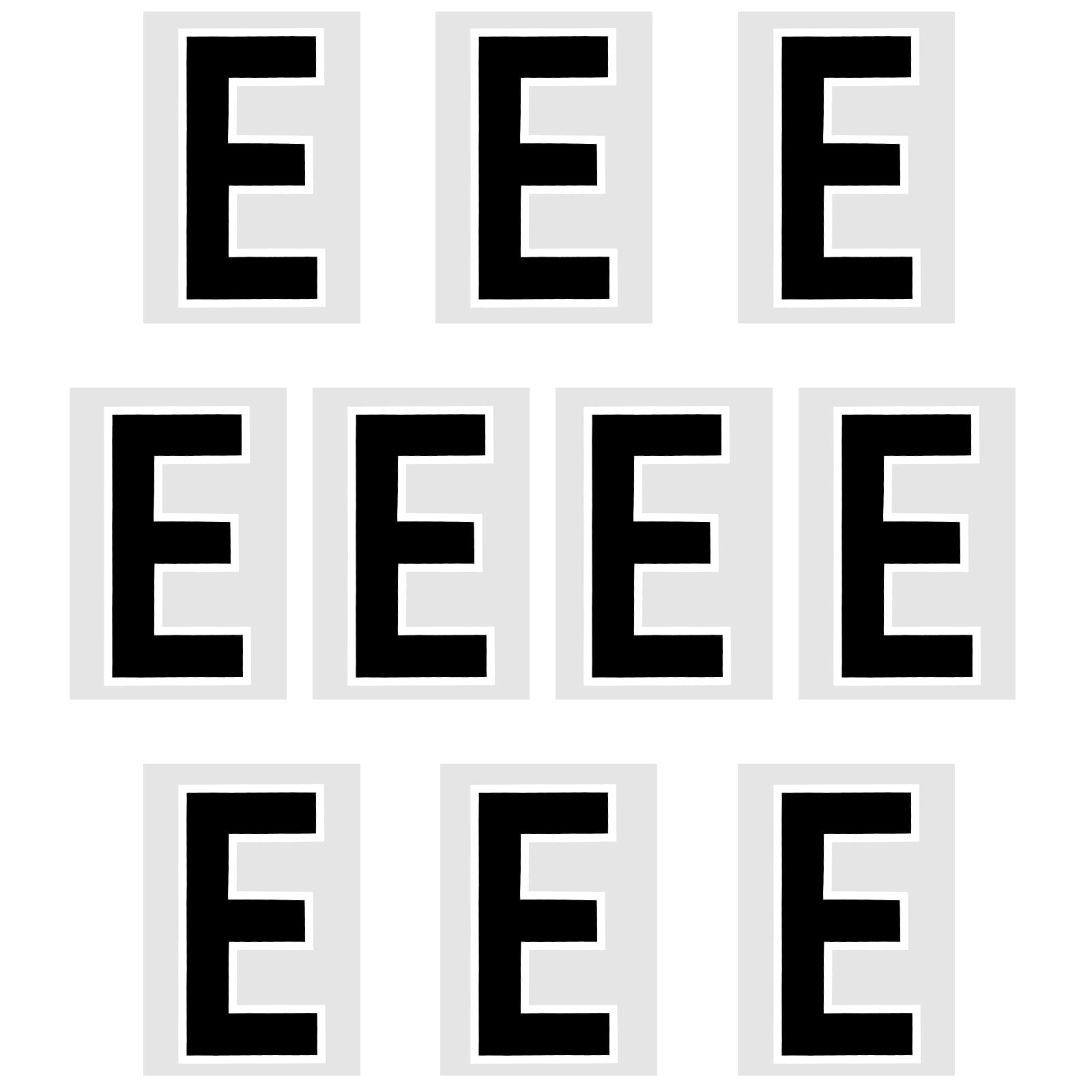 Uxcell Letter E Patches Iron on Heat Transfer Letters 2 Inch Black ...