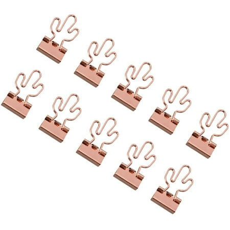 10 Pcs Rose Gold Binder Clips Mini Binder Clips Can Use for Office Home ...