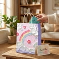 2 Pack Simple Kraft Paper Gift Bags, Portable Handheld Present Totes ...