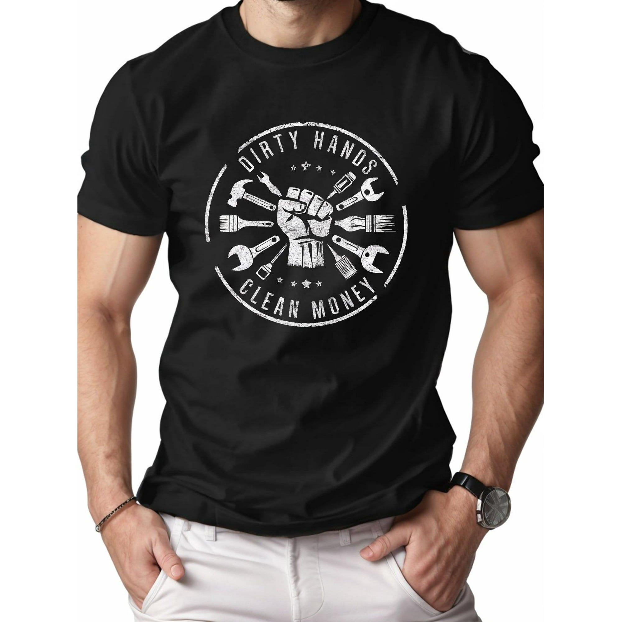 Click here for Generic Dirty Hands Clean Money Cotton Mens T-Shir... prices
