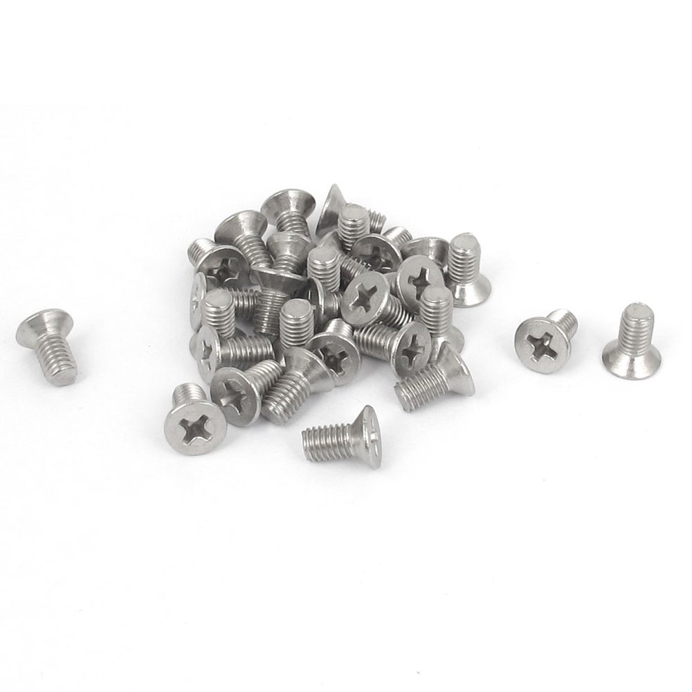 Uxcell M5 x 10mm Metric Flat Head Countersunk Bolts Machine Screws ...
