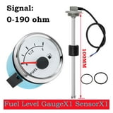 0-190ohm Oil Liquid Tank Fuel Level Indicator 52MM Fuel Level Gauge With Fuel Level Sensor 100MM ...