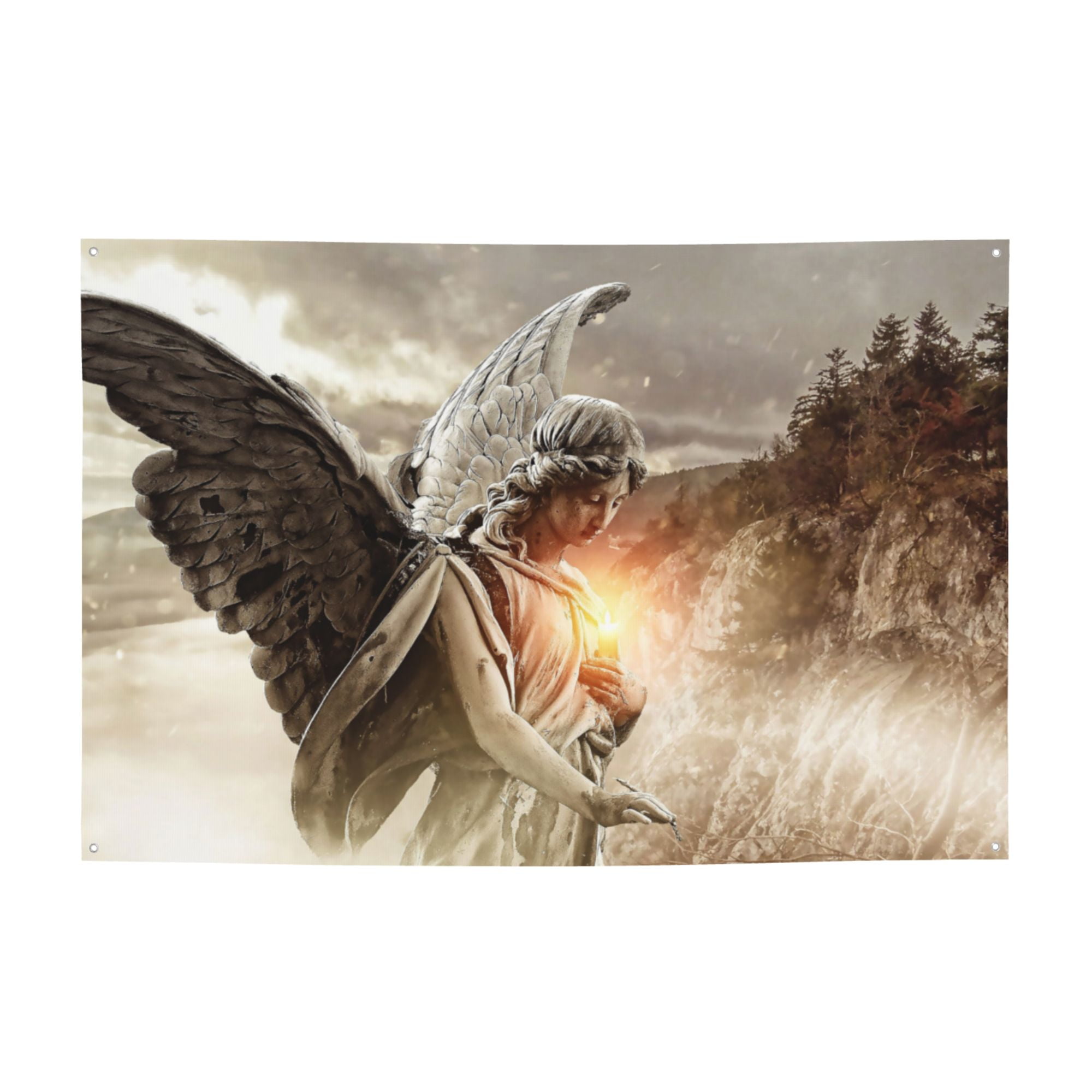 Dark Gothic Angel Sign Banner, Dark Angel Hanging Banners Backdrop ...