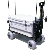 GDLF Beach Utility Folding Fishing Cart with Big Sand Surf, Heavy Duty ...