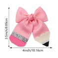 1Pair Soft Fabric Pencil Cheerleader Hair Bows Clip Fashion Barrettes ...