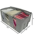 Sorbus Foldable Storage Bag Organizers, 3 Sections, 2 Pack, Gray ...