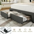 Homfa Full Size LED Bed Frame with Outlets and USB Ports, Modern ...