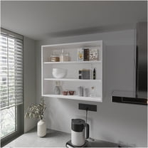 JERFIT 24" White Modern Wall Cabinet with 2 Doors for Kitchen ...
