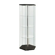 Rectangular 4-shelf Curio Cabinet White and Clear - Walmart.com