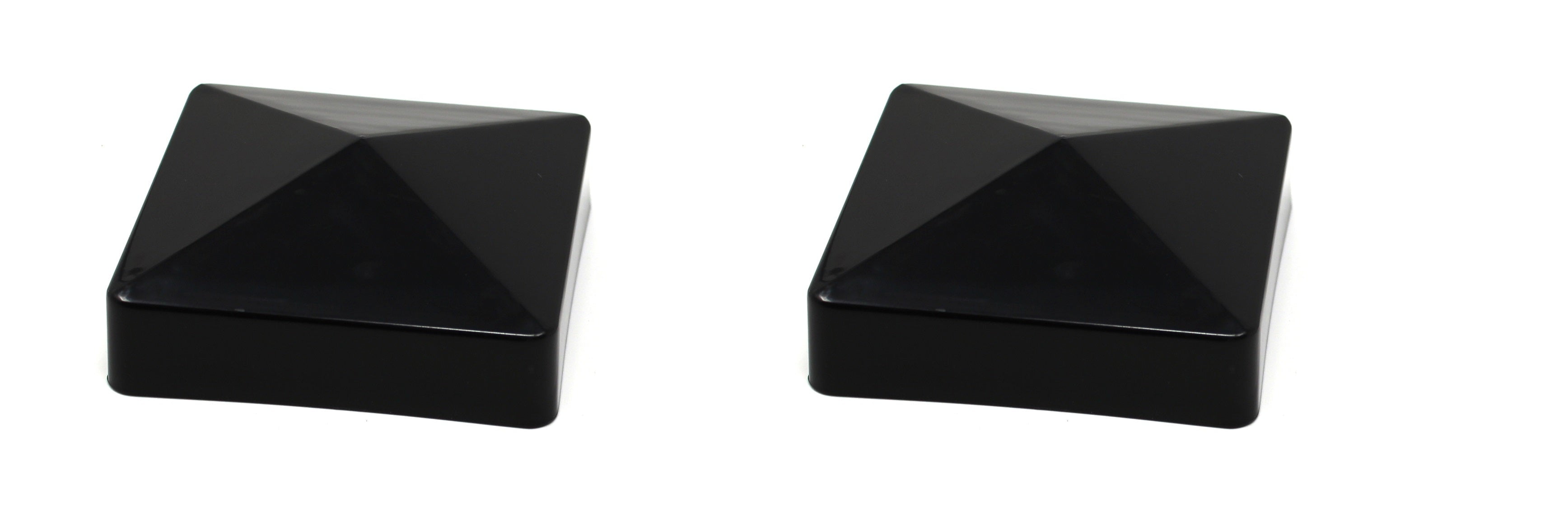 4X4 (True) (100mm) Fence Post Plastic Pyramid Post Cap For A Post Black ...