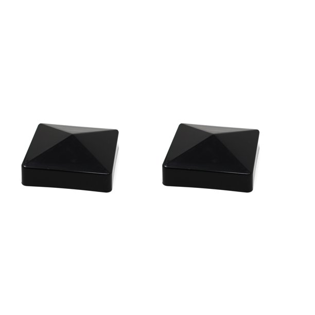 4X4 (True) (100mm) Fence Post Plastic Pyramid Post Cap For A Post Black ...