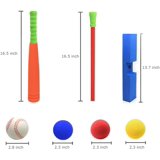 Ustar Celemoon 16.5 inch Foam T Ball Kids Baseball Softball Bat Set ...