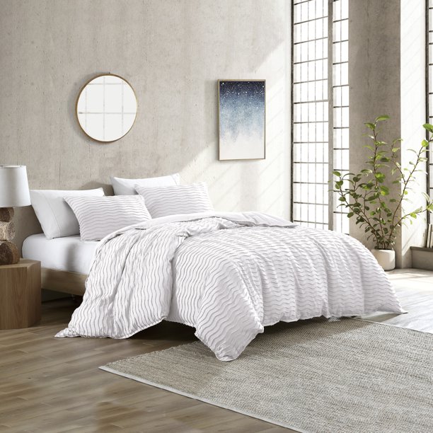Brielle Home Mabel Solid Wavy Tufted Comforter Set - Walmart.com