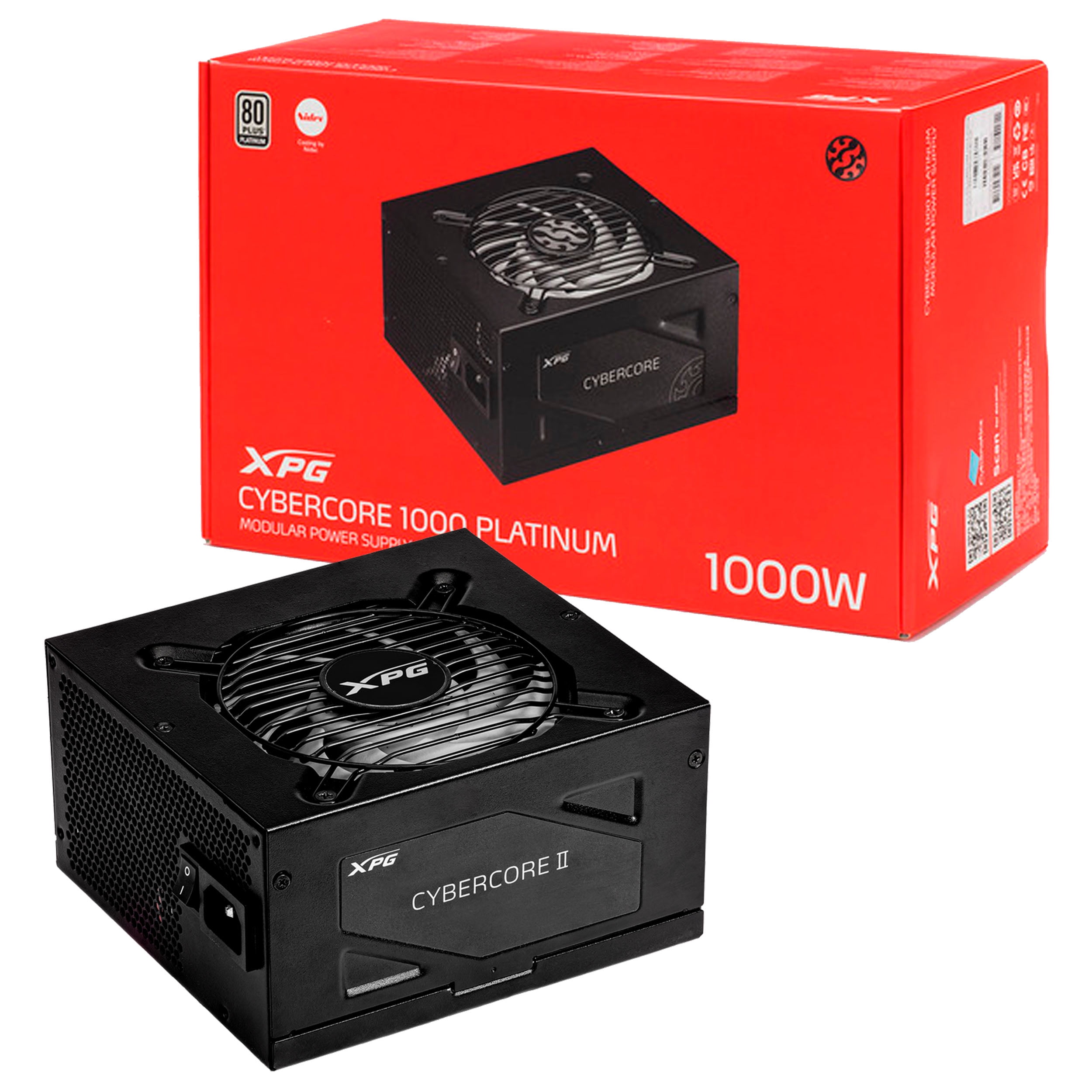 FUENTE DE PODER XPG CYBERCORE II 1000W PLATINUM FULL MODULAR 12V NEGRO ...