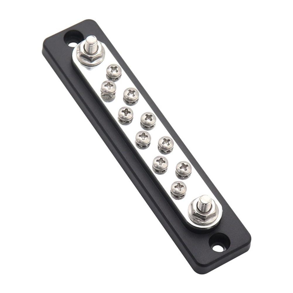 12V/24V 10 Way Power Distribution Bus Bar 10X4mm Screws 150A Rated Auto ...
