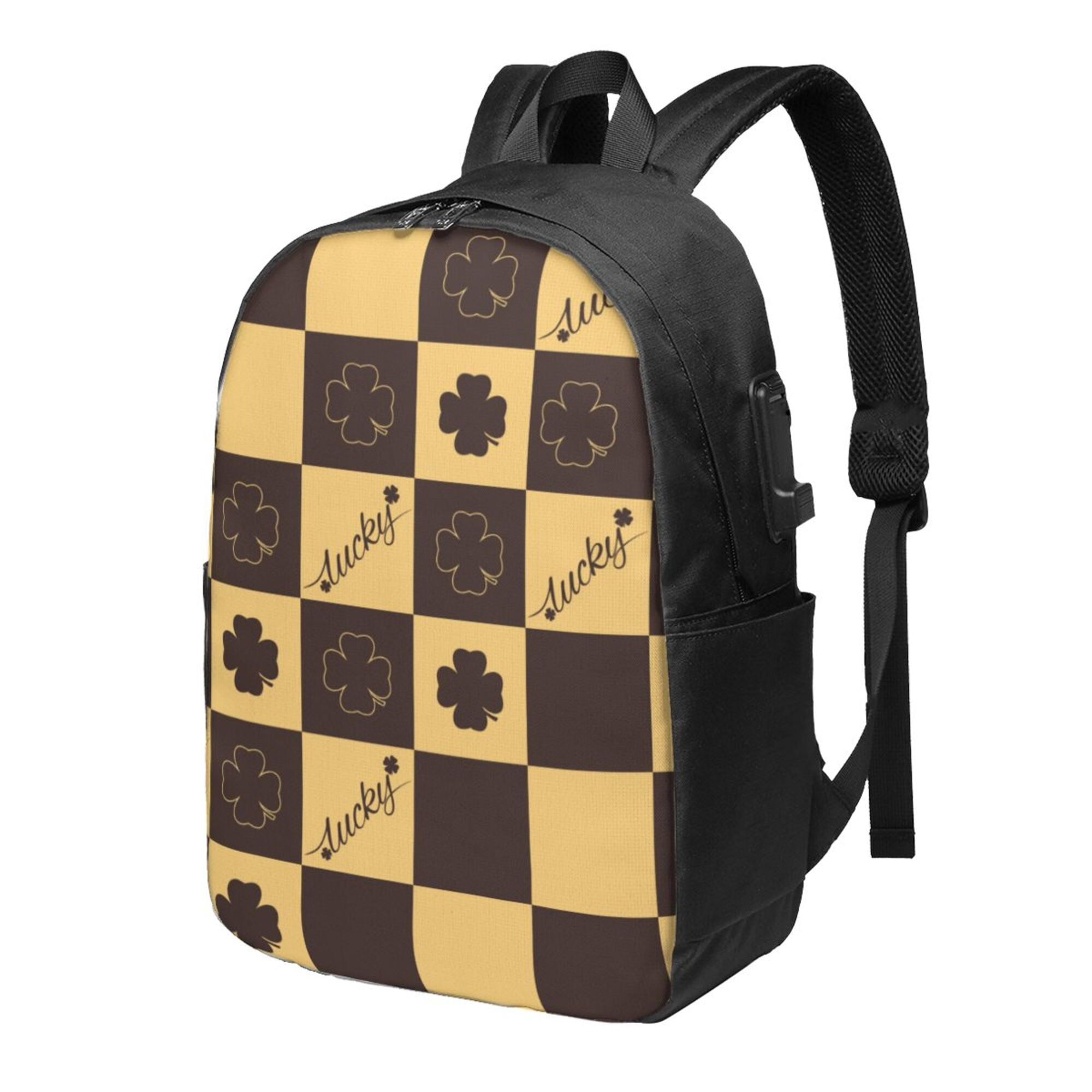 YFYANG 17" Laptop Backpack, Clover Plaid Fashion Travel Work Backpack ...