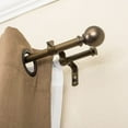 Urbanest Ball Double Drapery Curtain Rod Set, 5/8", 48"-84", Antique ...