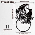 1 pc Iron Wall Mounted Hanging Ring Decorative Organizer Rack Cat Shape ...