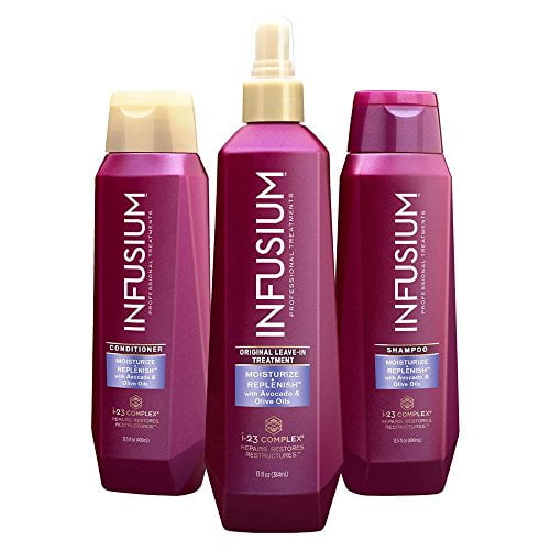 Infusium Moisturize & Replenish Shampoo,Conditioner, 13.5 Oz and Leave ...