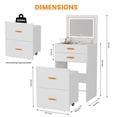 3-in-1 Vanity Table with Mirror – Includes 3 Drawers and Stool for ...