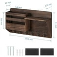 Mail Sorter Wall Mount Mail & Key Holder Organizer with 3 Key Hooks, 1 ...
