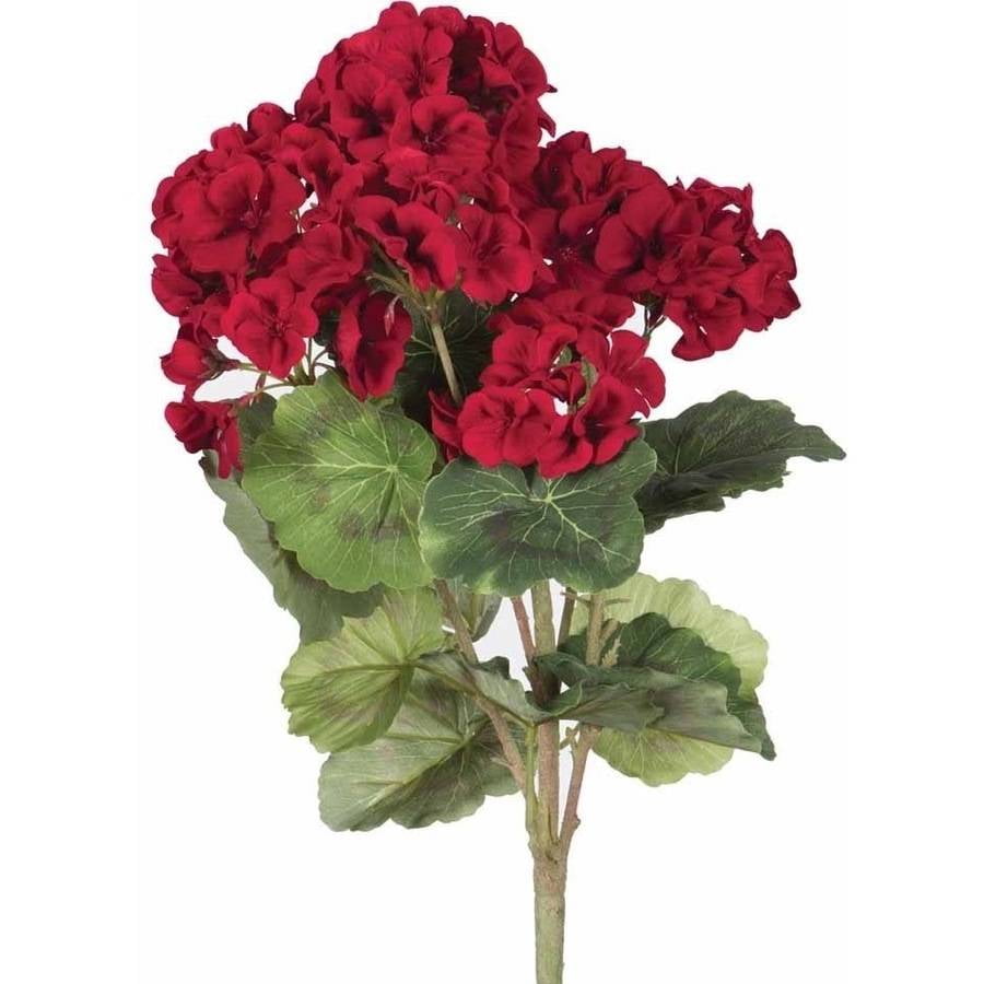 Vickerman 18" Artificial Red Geranium Bush - Walmart.com - Walmart.com