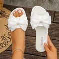 Alkepwun House Slippers Women's Summer Solid Color Bow Flat Casual Non ...