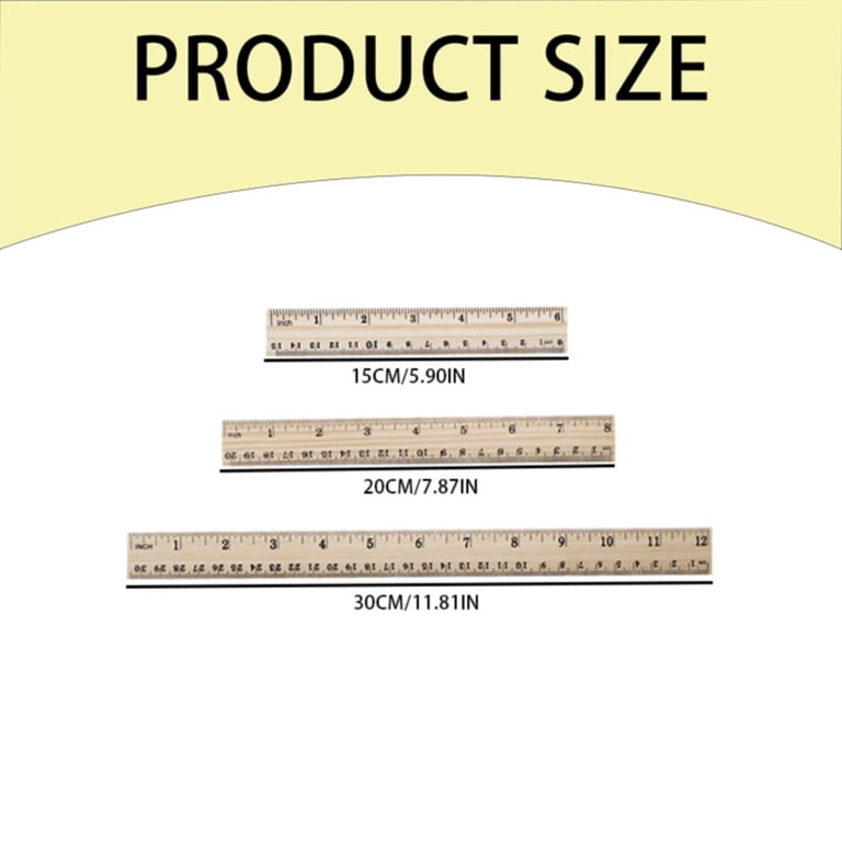 Clearance Sale | Wooden Ruler Double Scale Straight Ruler with ...