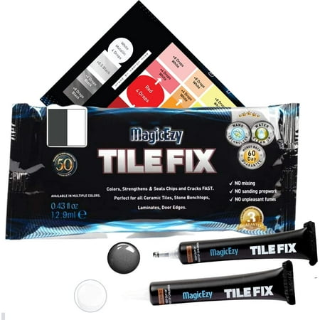 MagicEzy Tile Fix (Gray/White ) - Ceramic Tile Repair Kit to Fix ...