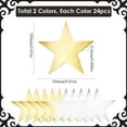 48Pcs 2 Colors Paper Glitter Star Wall Decoration Birthday Party ...