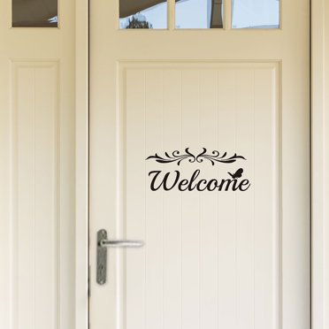 VWAQ Hello Front Door Decal Welcoming Home Decor Vinyl Sticker ...