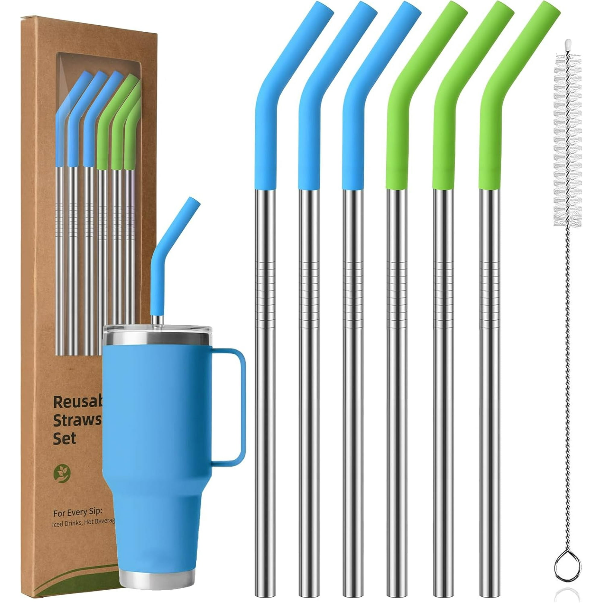 Click here for Ld Seller Stainless Steel Straws With Silicone Tip... prices
