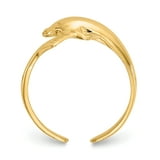 Primal Gold Solid 14 Karat Yellow Gold Dolphin Jewelry Toe Ring ...