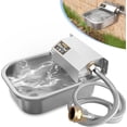 Automatic Dog Water Dispenser with Anti-tip Bracket, 68 oz Outdoor Dog ...