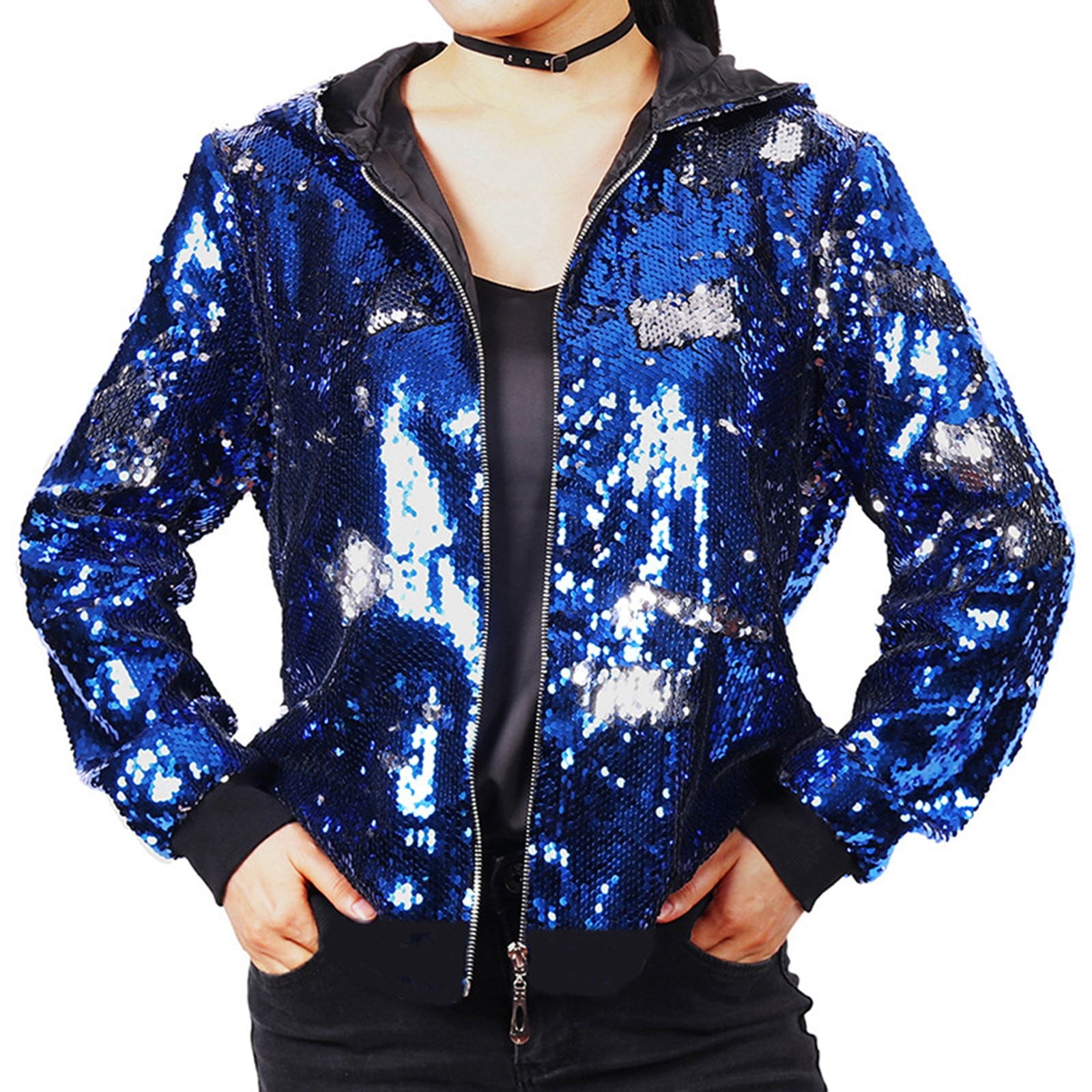 Click here for Huitkmm Winter Jacket For Women Reversible Sequin... prices