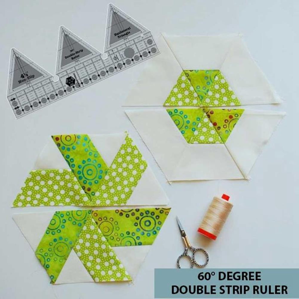 Buy 60 Degree Double Strip Ruler, Double Strip Quilting Ruler, Ruler ...