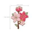 3pcs Cherry Blossom Flower Brooch Pins Set, Cute Floral Lapel Pin ...