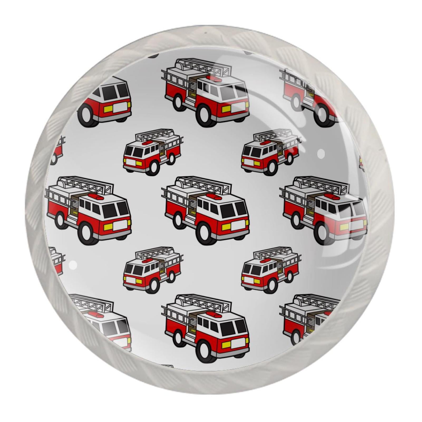 4 Pcs Fire Truck Knobs for Kitchen Cabinet Cupboard Dresser Bookcase ...