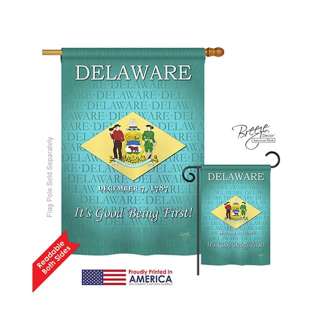 Breeze Decor 08139 States Delaware 2-Sided Vertical Impression House ...