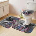 Farm Animals Bathroom Rugs Set Funny Pair Cows Rustic Wildflower ...