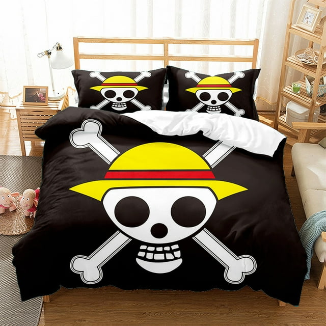 One Piece Anime Bed Duvet Cover Set Anime Comforter Cover Set Soft ...