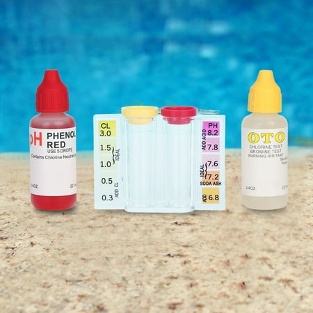 PH Tester, OTO Tester With Test Bottle Set Swimming Pool Tester High ...