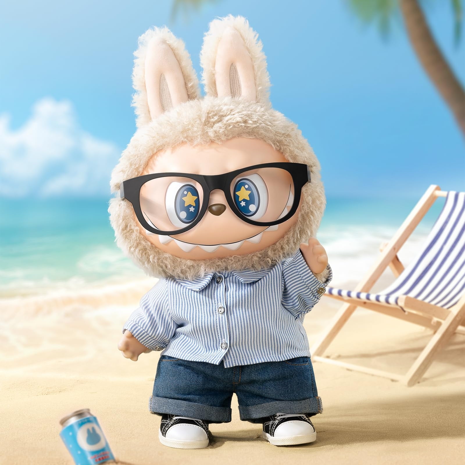 El macarrón Labubu TKBABEUE de POPMART y el muñeco de peluche monstruo ...