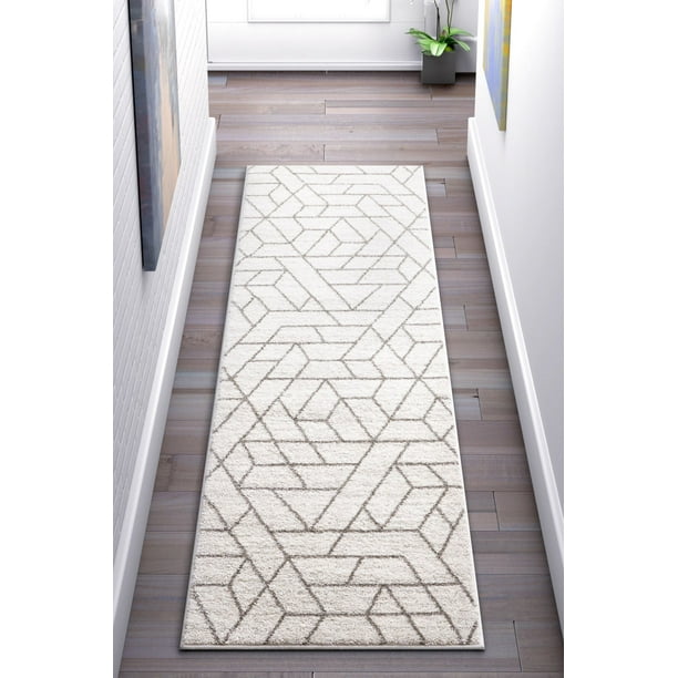 Well Woven Plaza Geometric Ivory Modern Lines Angles Tiles Shapes Area ...
