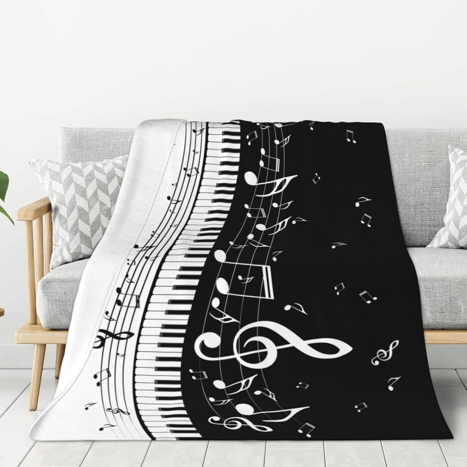 Click here for Walfour Music Notes Musical Throw Blankets All Sea... prices