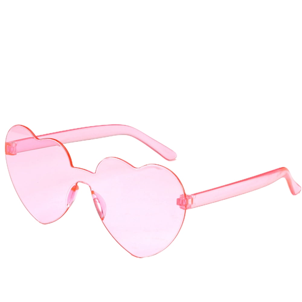 Heart Sunglasses for Women Colorful Heart Glasses Transparent Heart ...