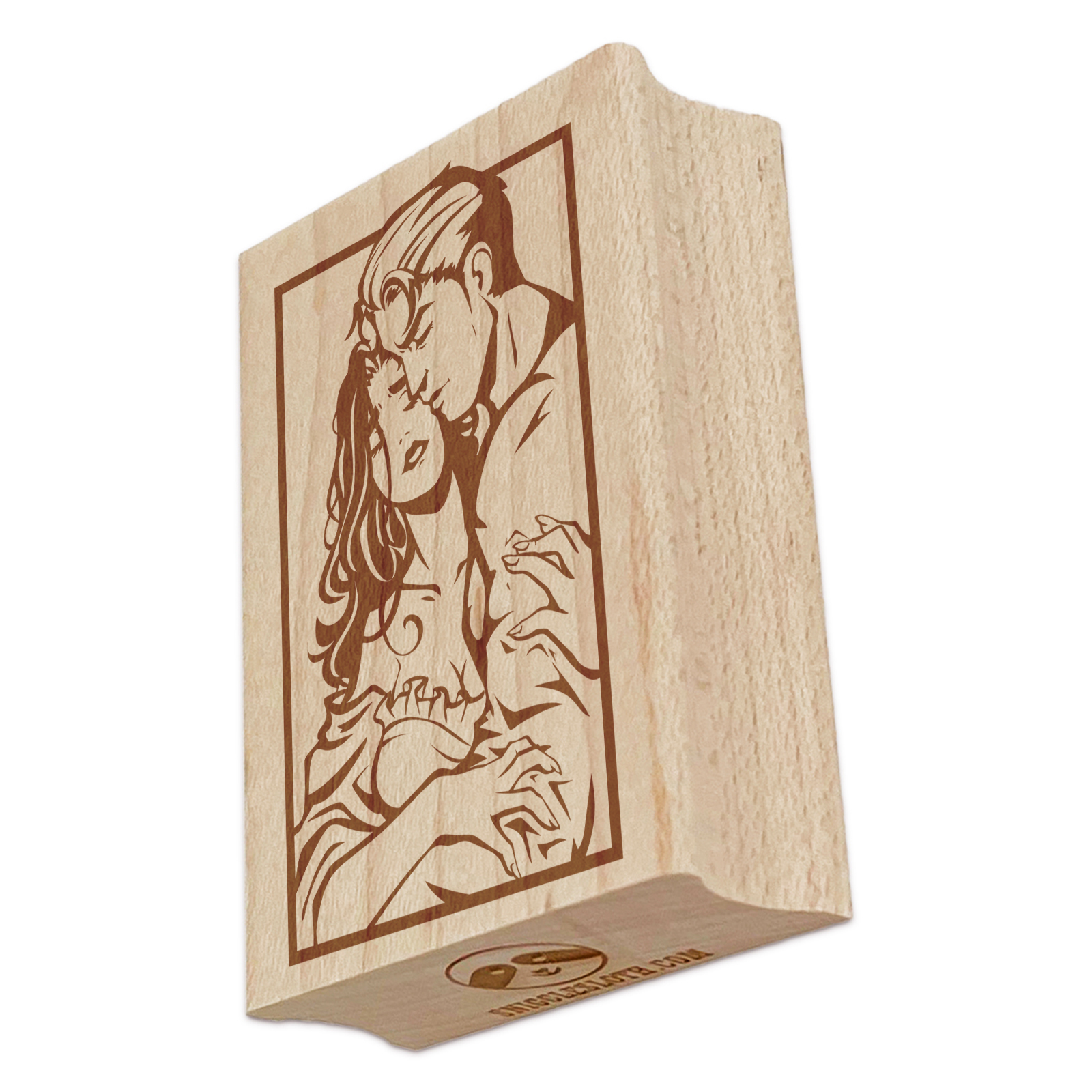 Romantic Couple Embrace Hug Lovers Rectangle Rubber Stamp Stamping ...