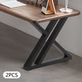 Set of 2 Heavy Duty X-shaped Metal Table Legs for Dining Table & Coffee ...