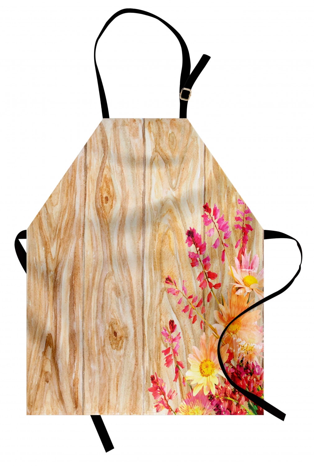 Rustic Apron Watercolor Bouquet of Wild Flowers Daisy Floral Beauty in ...
